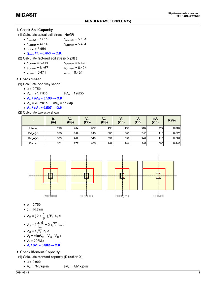 Isolated Footing Design Report | PDF | Civil Engineering