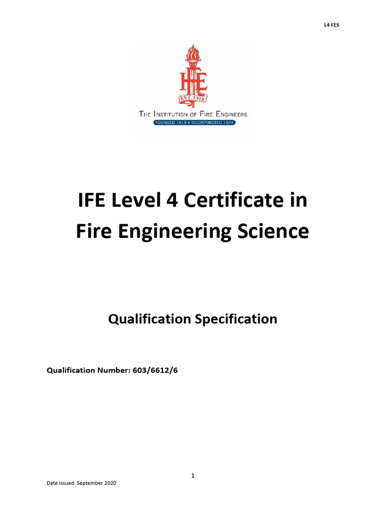 IFE Level 4 Fire Engineering Certificate | PDF | Combustion | Capacitor