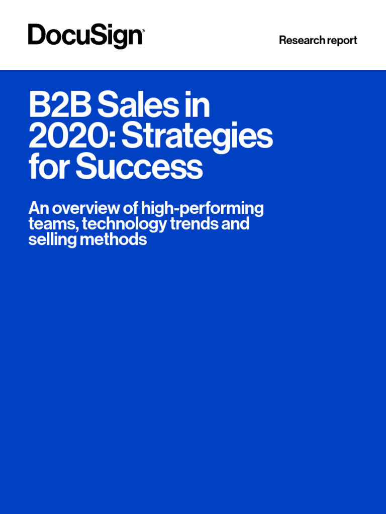 b2b Sales Trends 2020 - Modern Sales Strategies For Success | PDF ...