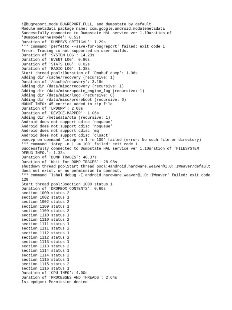 Dumpstate | PDF | Computer Engineering | Software