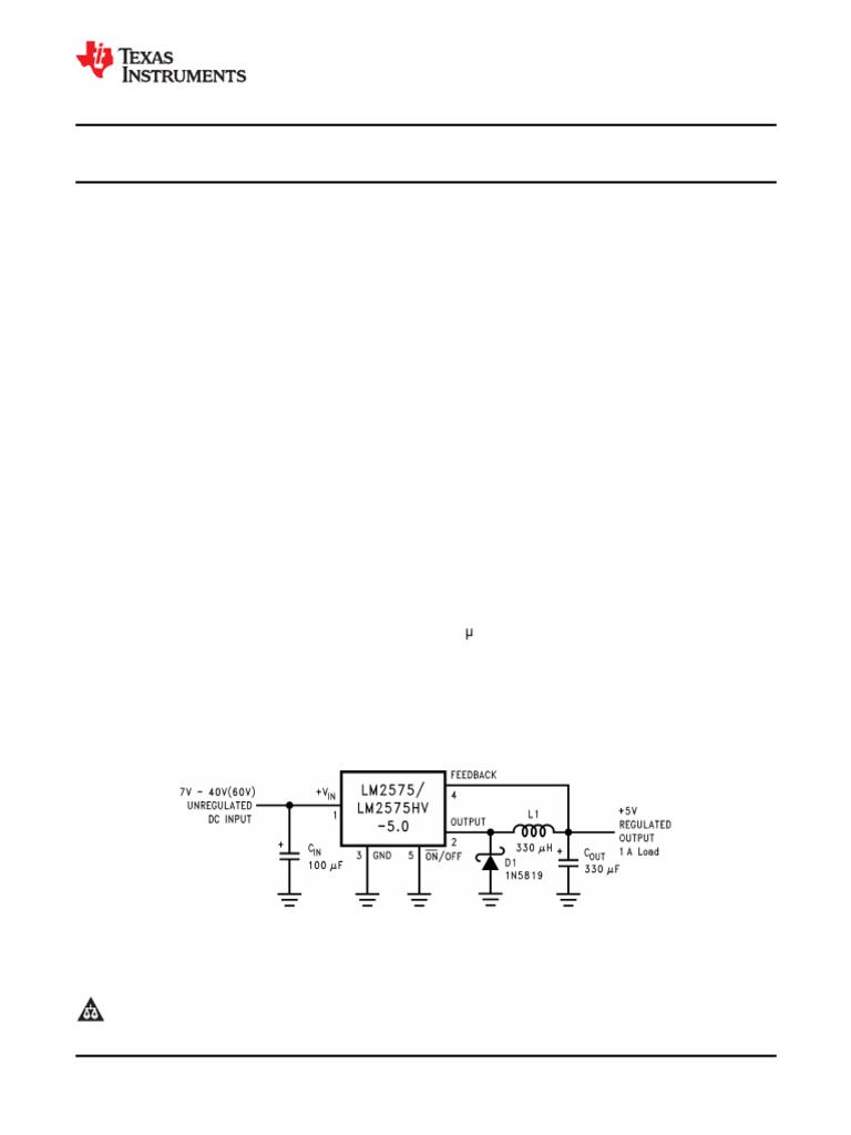 LM1575/LM2575/LM2575HV SIMPLE SWITCHER 1A Step-Down Voltage Regulator | PDF | Electrical Network ...