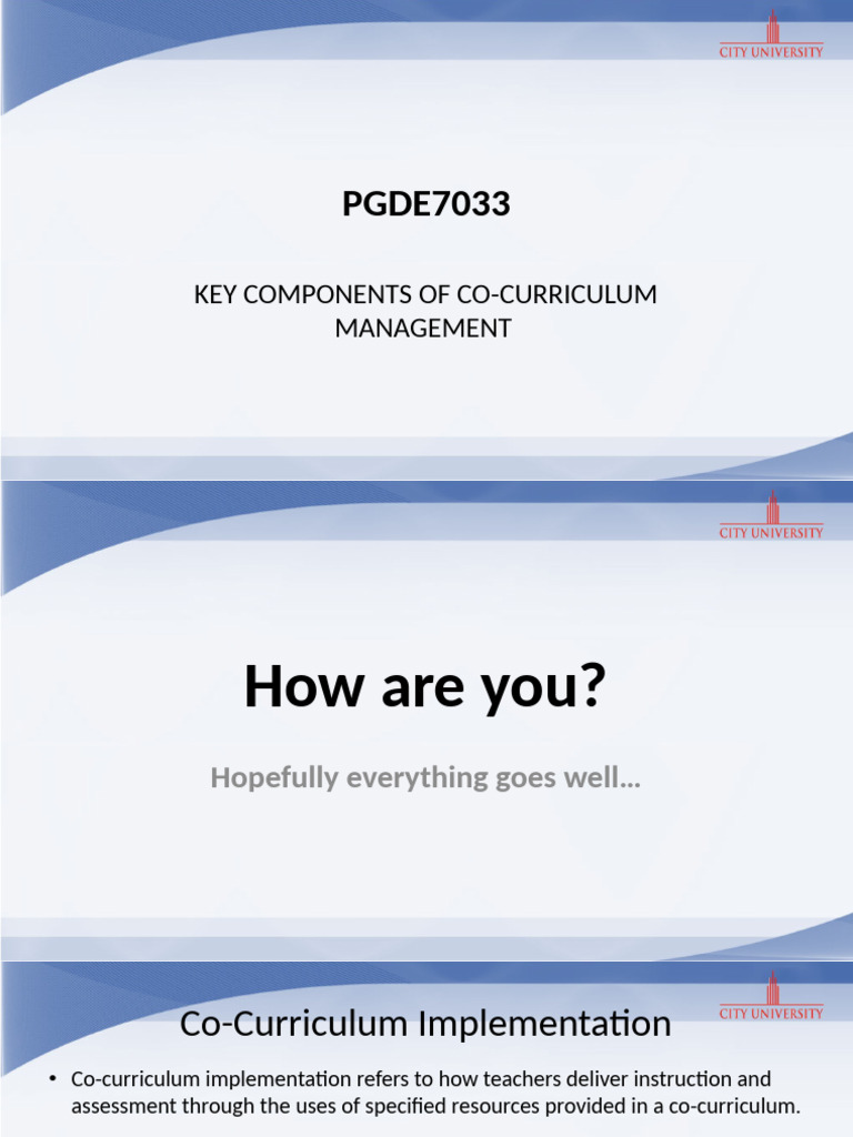 Topic 8 - Key Component of Co-Curriculum Management | PDF | Educational ...