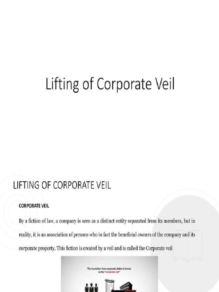 Doctrine of Lifting The Corporate Veil | PDF