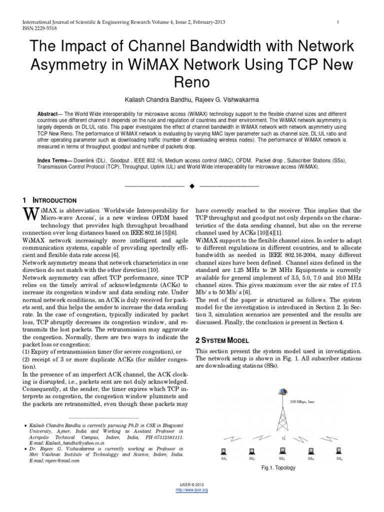 The Impact of Channel Bandwidth With Net | PDF | Transmission Control ...