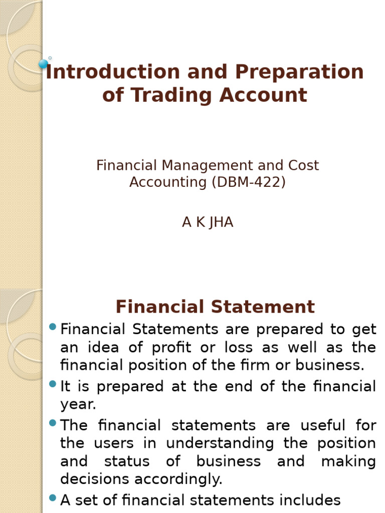 Trading Account Preparation Guide | PDF | Debits And Credits | Income ...