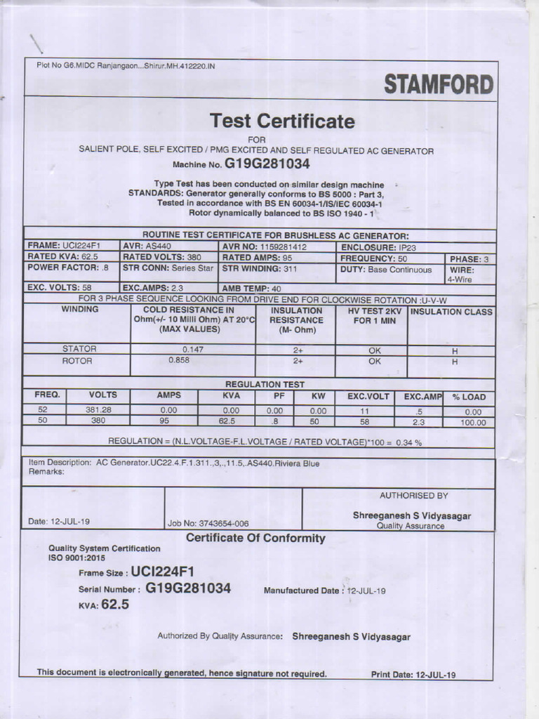 Sertifikat Pengetesan | PDF