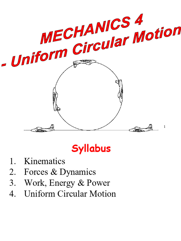 IB - Mechanics 4 - Uniform Circular Motion - Student | PDF | Acceleration | Force