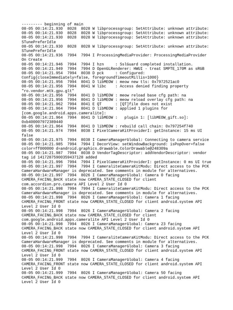 Log Cat 1722791661819 | PDF | System Software | Computer Architecture