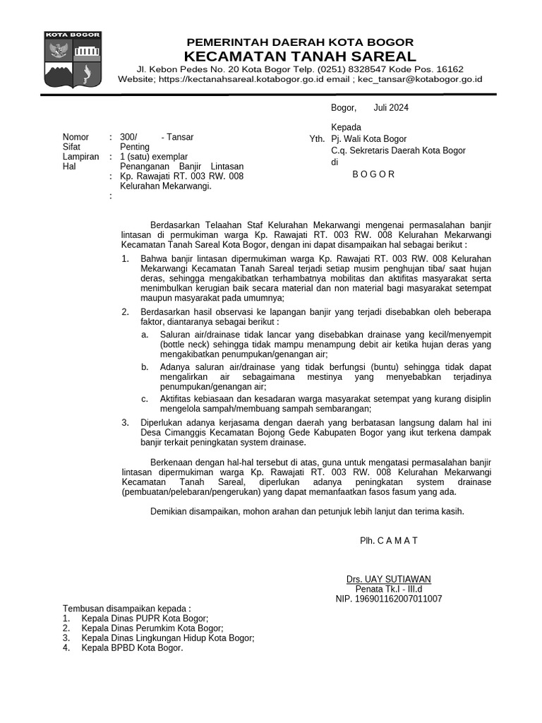 Penanganan Banjir Mekarwangi Tanah Sareal | PDF