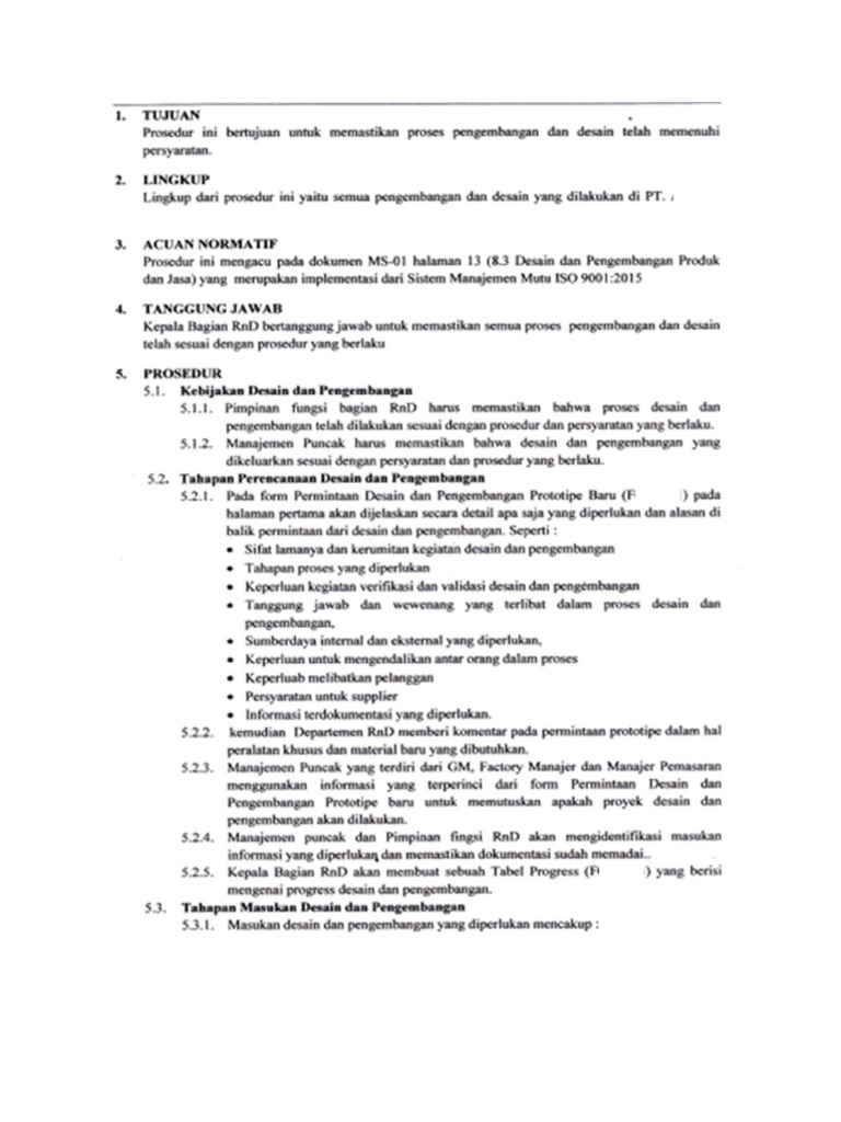 Contoh Prosedur Desain Dan Pengembangan | PDF