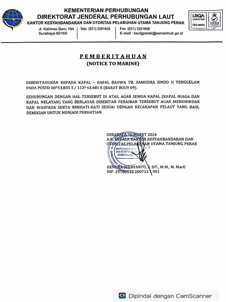 NTM TB. Samudra Sindo II | PDF