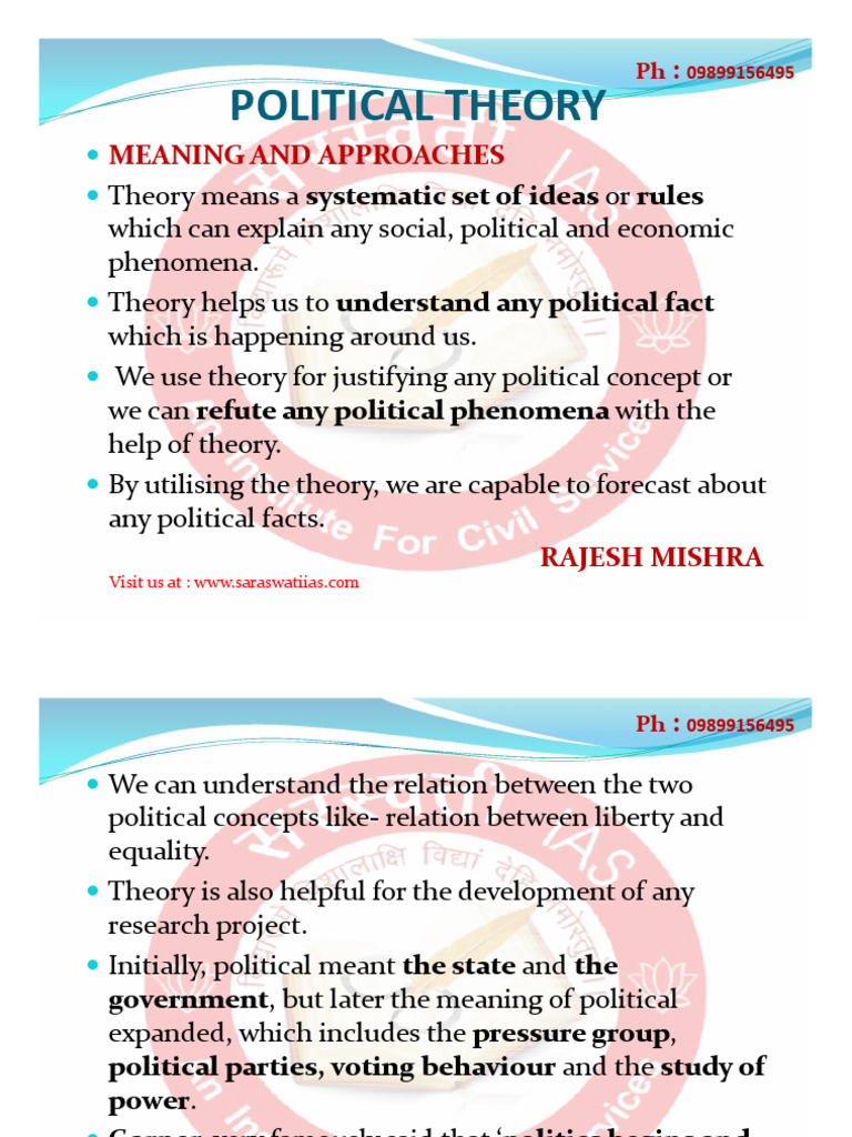 Understanding Political Theory Approaches | PDF | Political Philosophy ...