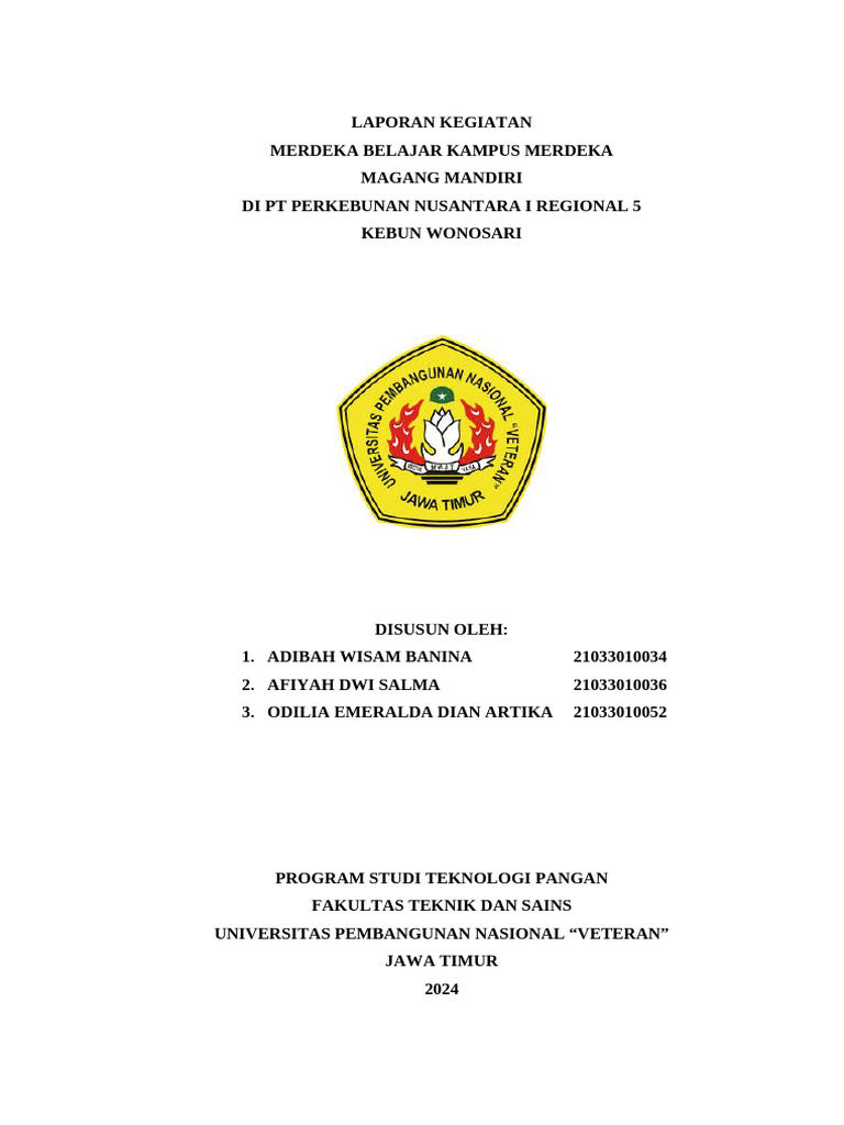 Laporan MBKM UPN Sby Apr 2024 | PDF