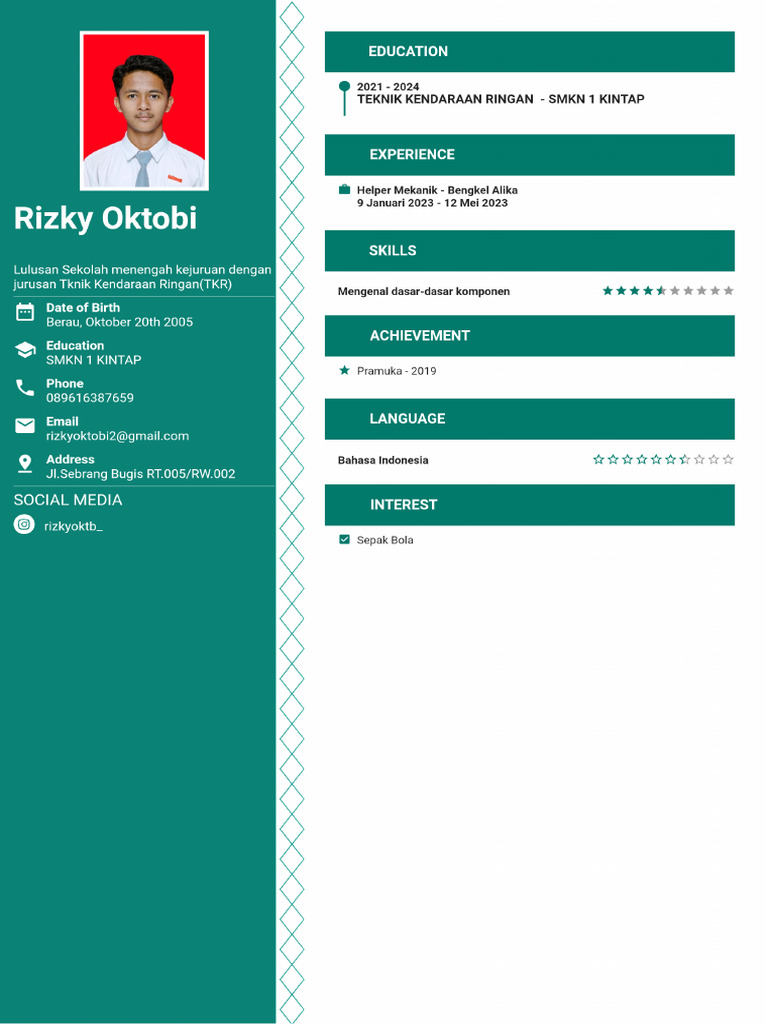 Surat Lamaran Rizky | PDF