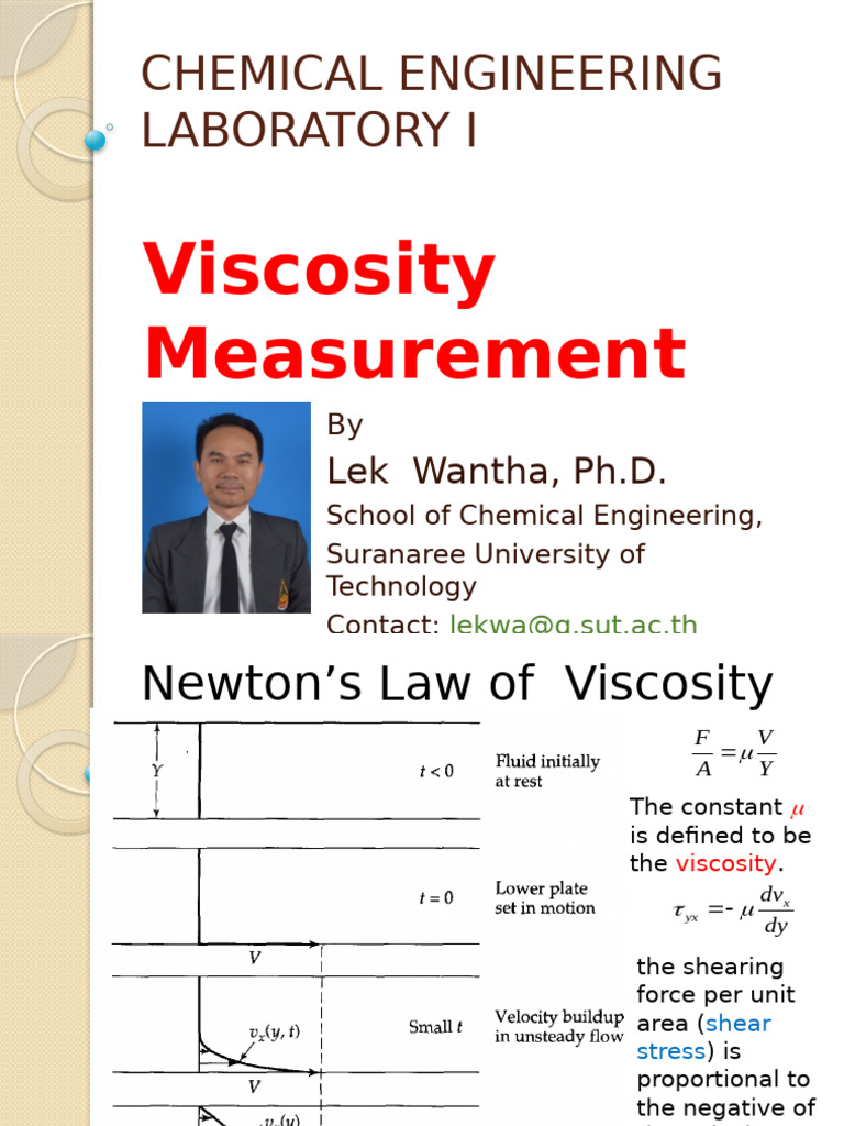 Powerpoint Viscosity Measurement | PDF | Viscosity | Shear Stress