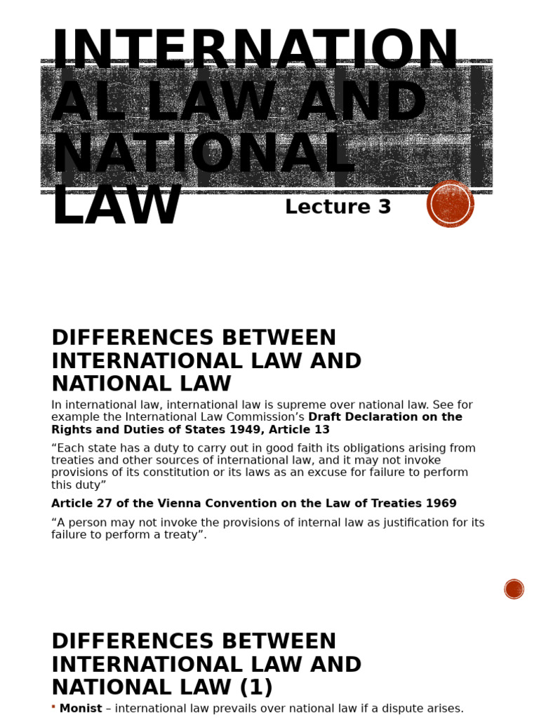 Differences Between International and National Law | PDF ...