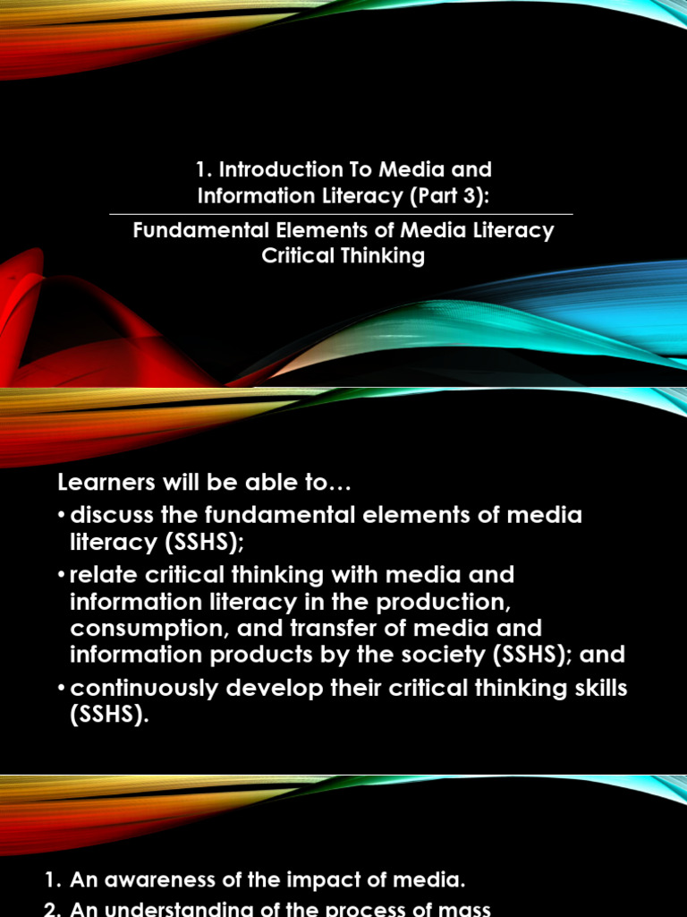Media Literacy and Critical Thinking Guide | PDF | Argument | Deductive ...