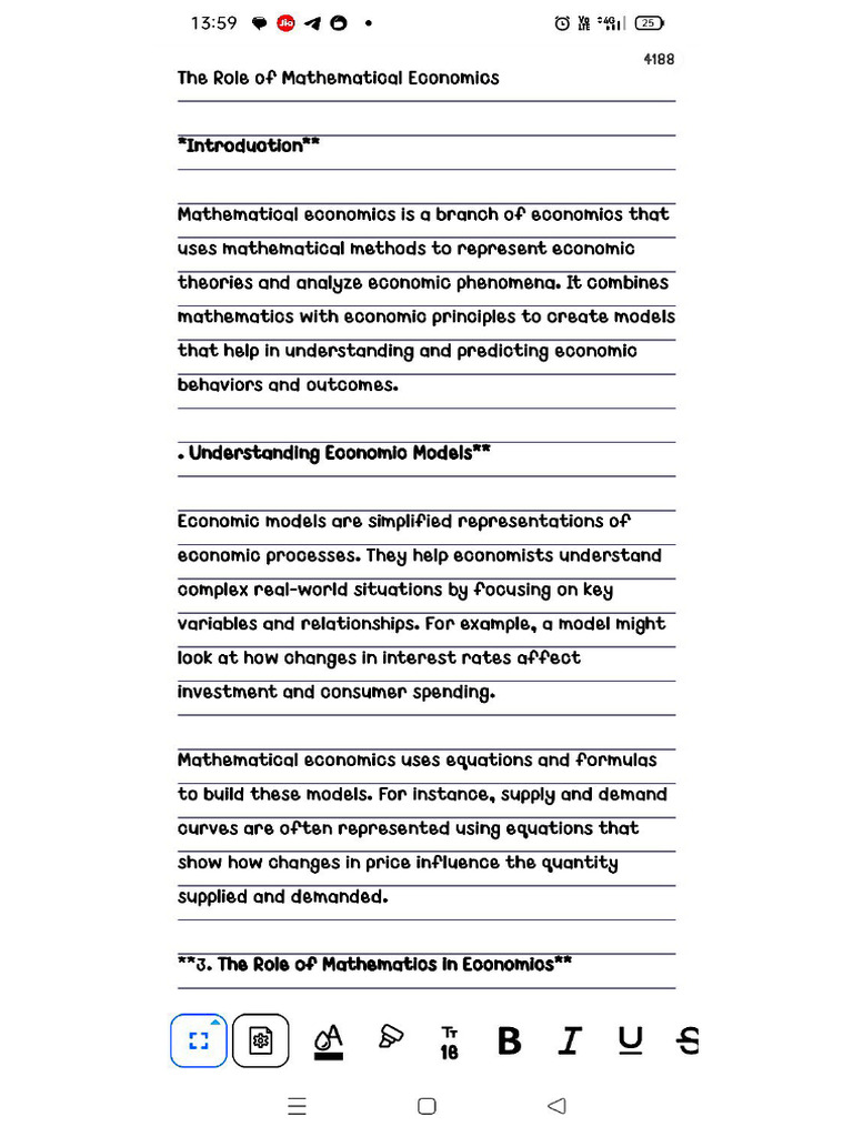 Role of Mathematics in Economics | PDF