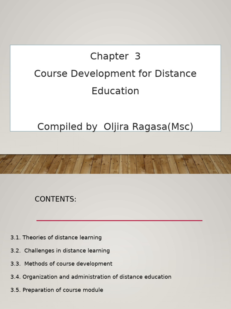 Distance Education Course Development Guide | PDF | Constructivism ...