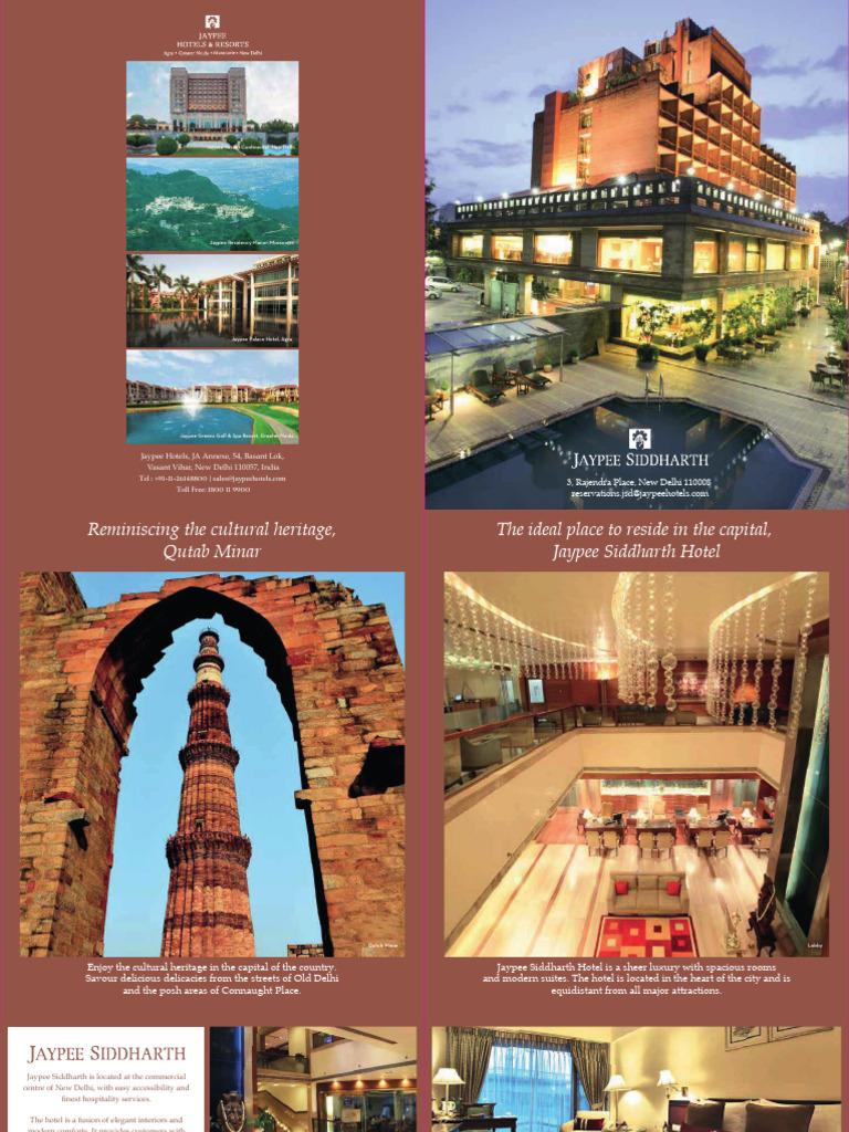 Jaypee Siddharth New Delhi Brochure | PDF | Cooking
