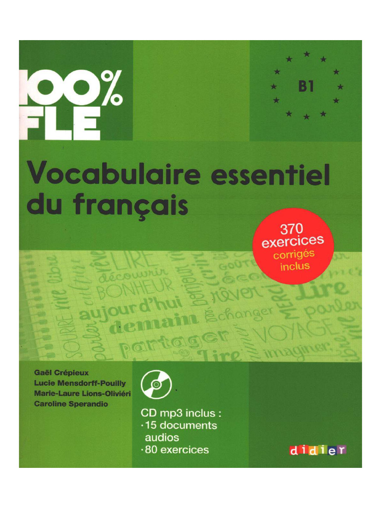 Vocabulaire Essentiel Du Français (B1) | PDF