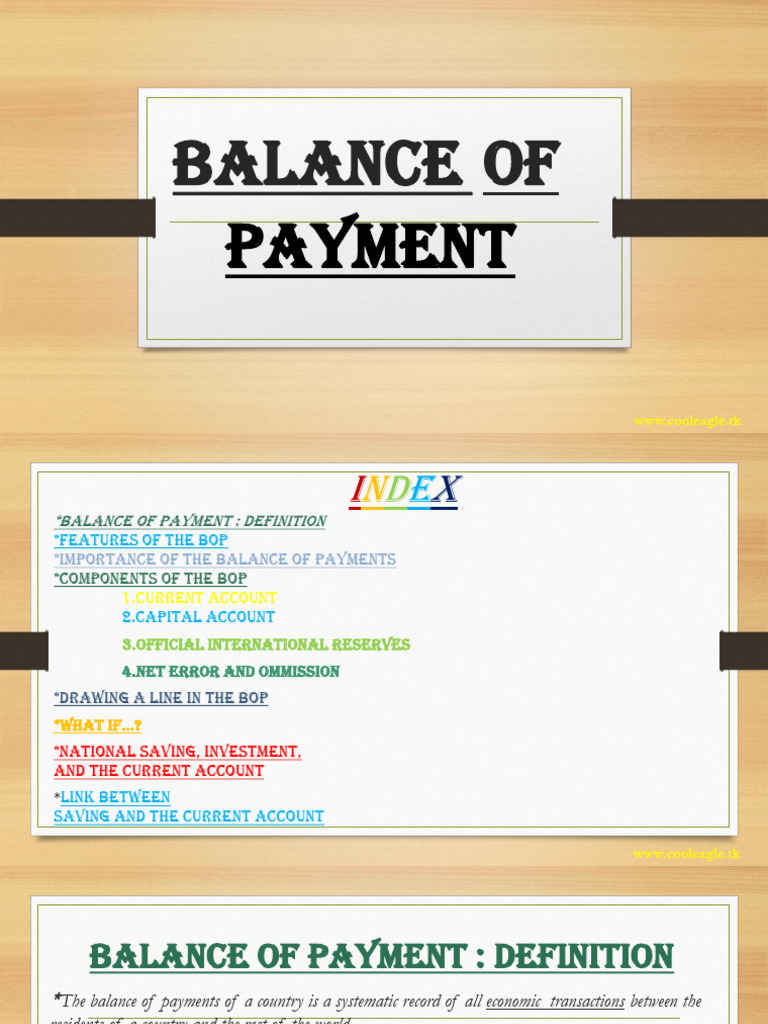 Balance of Payment - PPT - Sumit Singh - White | PDF | Balance Of ...