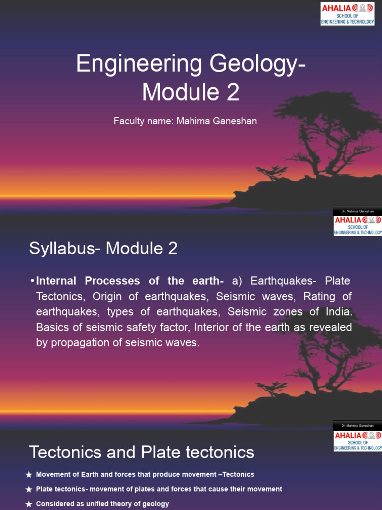 Engineering Geology - Module 2 | PDF | Waves | Earthquakes