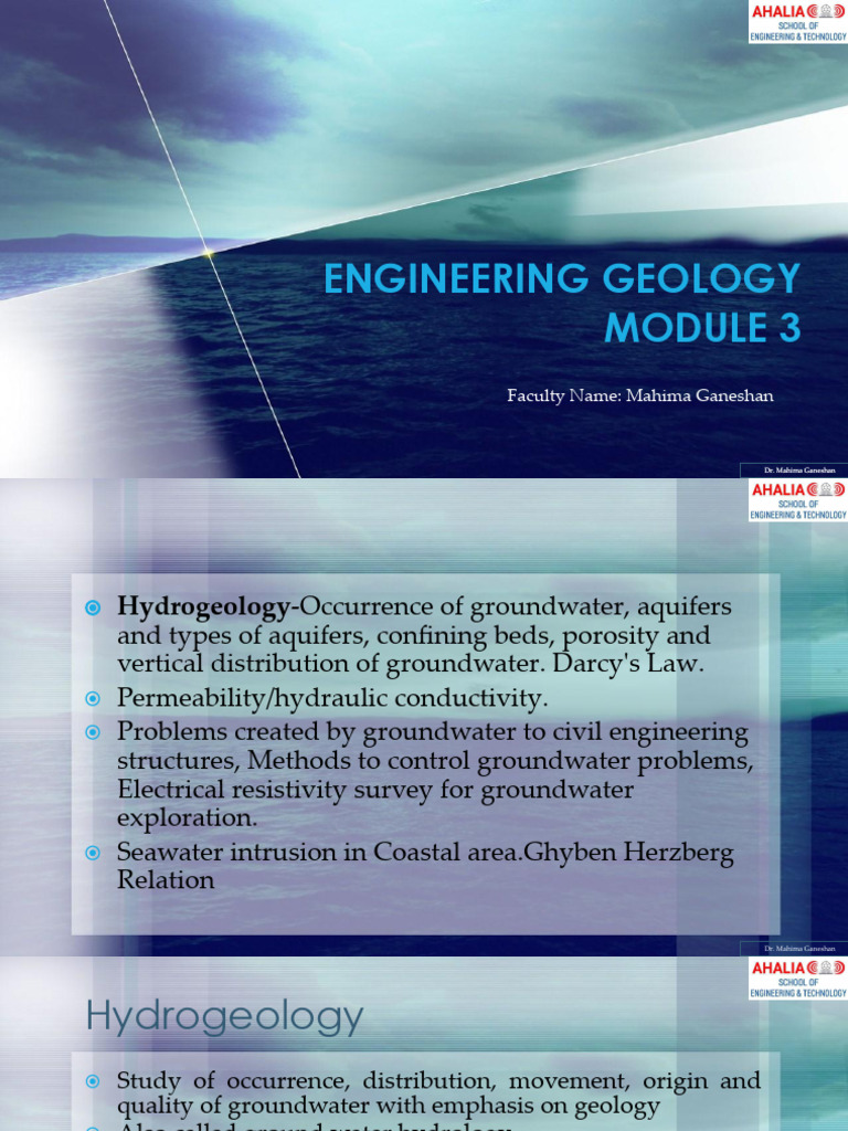 Ology Module3 | PDF | Aquifer | Groundwater