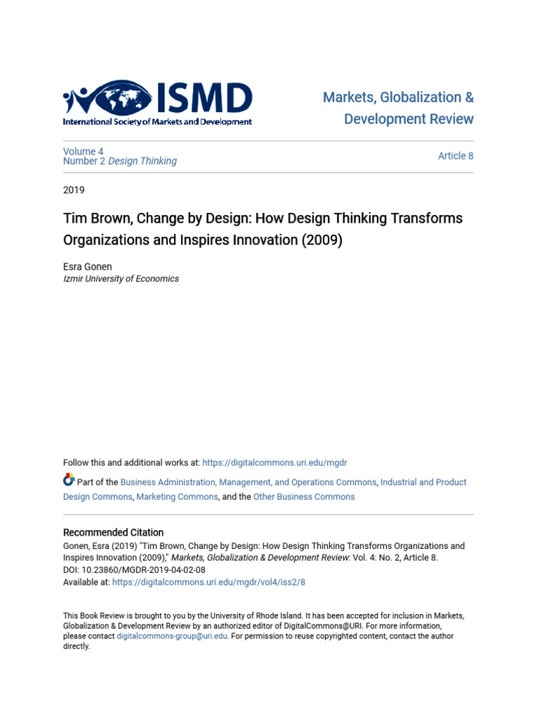 Change by Design | PDF | Design Thinking | Thought