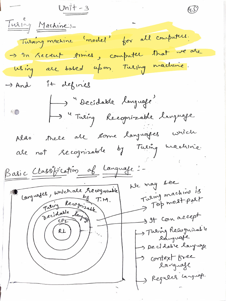 TOC Notes Unit 3 | PDF