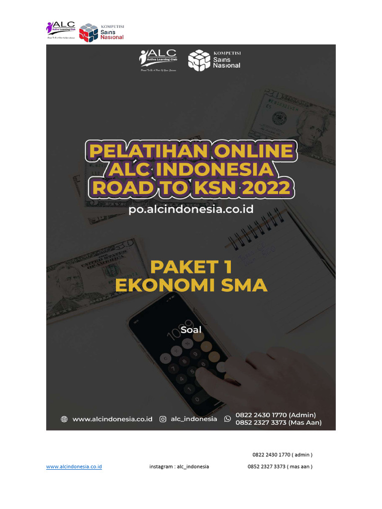 PAKET 1 - SOAL EKONOMI SMA - Compressed | PDF