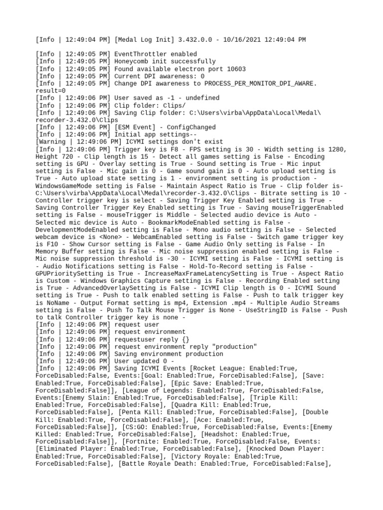 Medal Log 20211016 | PDF | Codec | Software