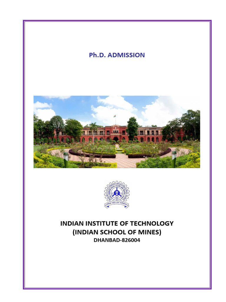 Information Brochure - PHD Regular 2024-25 Round The Year | PDF | Mechanical Engineering ...