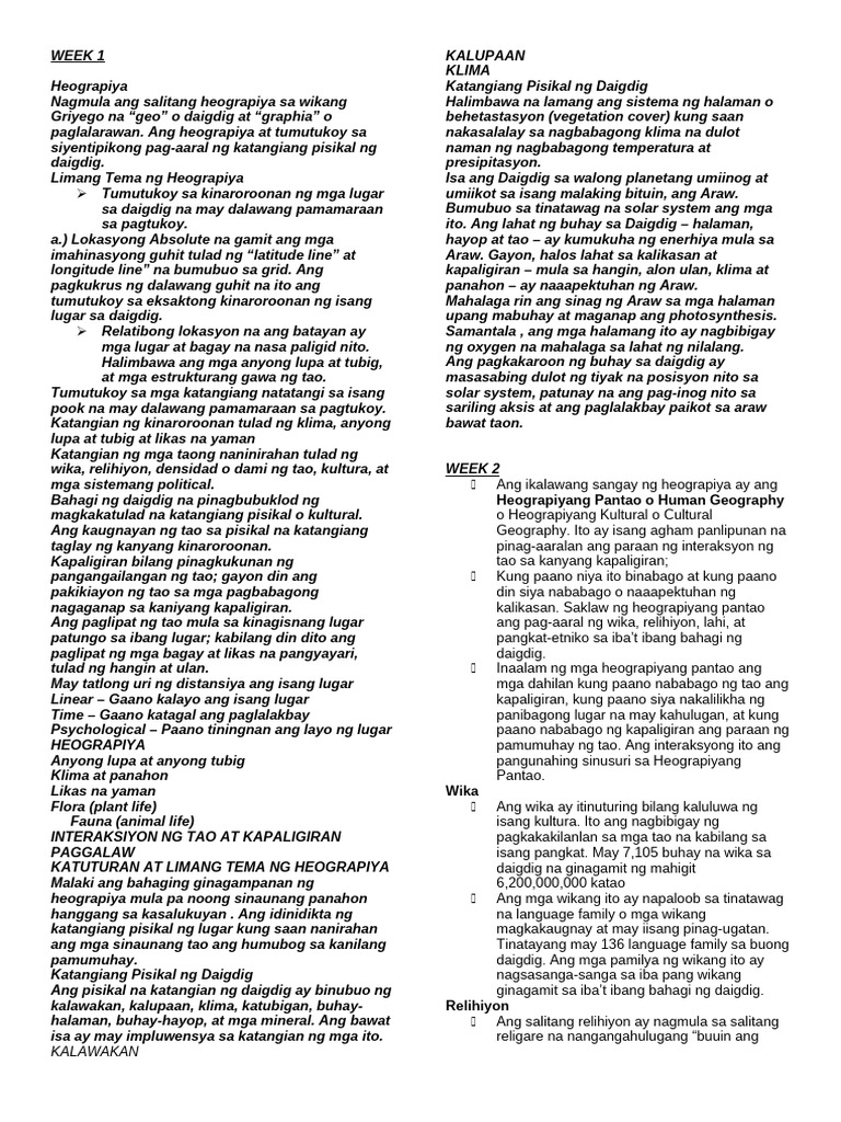 Week 1&2 Handouts 8 | PDF