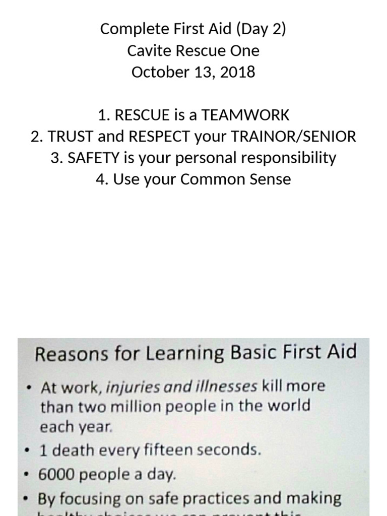 Day 2 - Complete First Aid | PDF