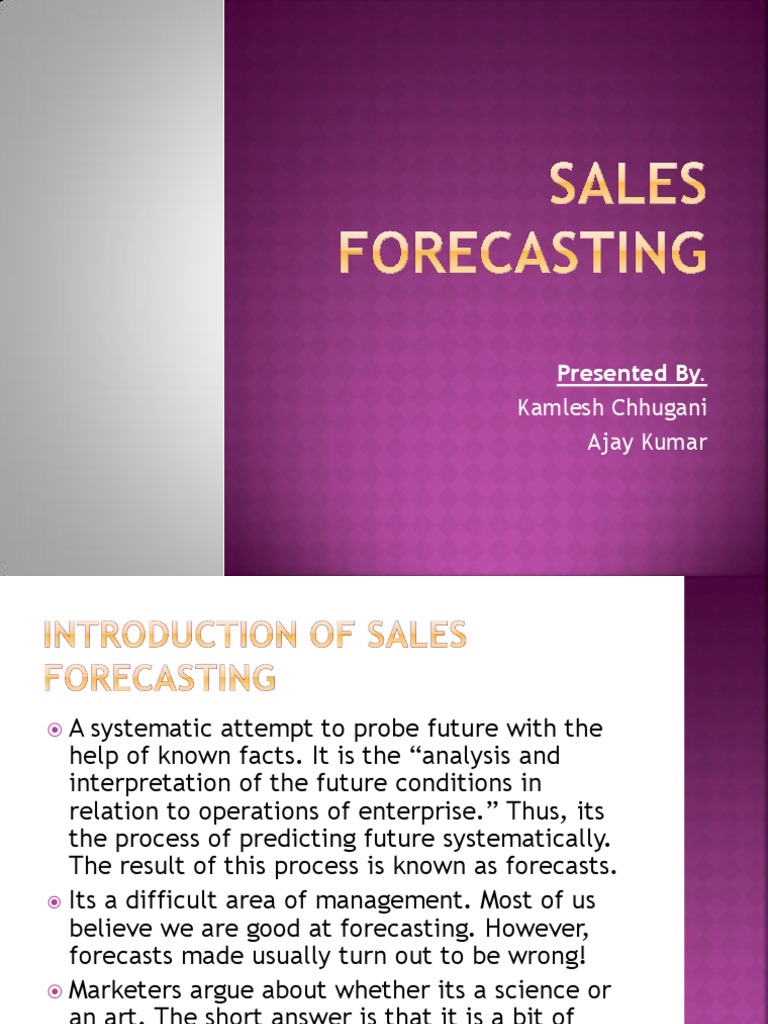 Sales Forecasting | PDF | Forecasting | Marketing