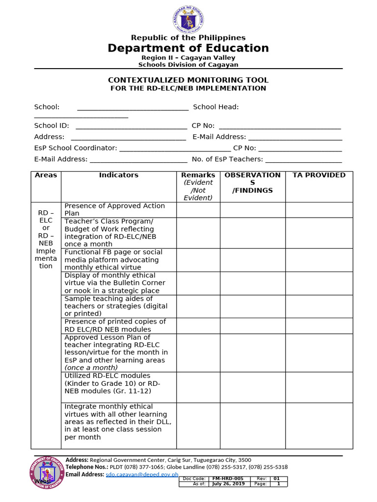 CONTEXTUALIZEDMonitoring Tool For RD ELC NEB | PDF | Human ...