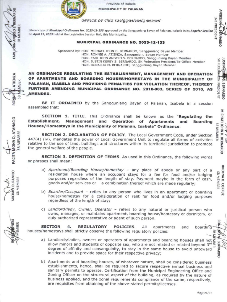 Municipal Ordinance No. 2023-12-133 | PDF