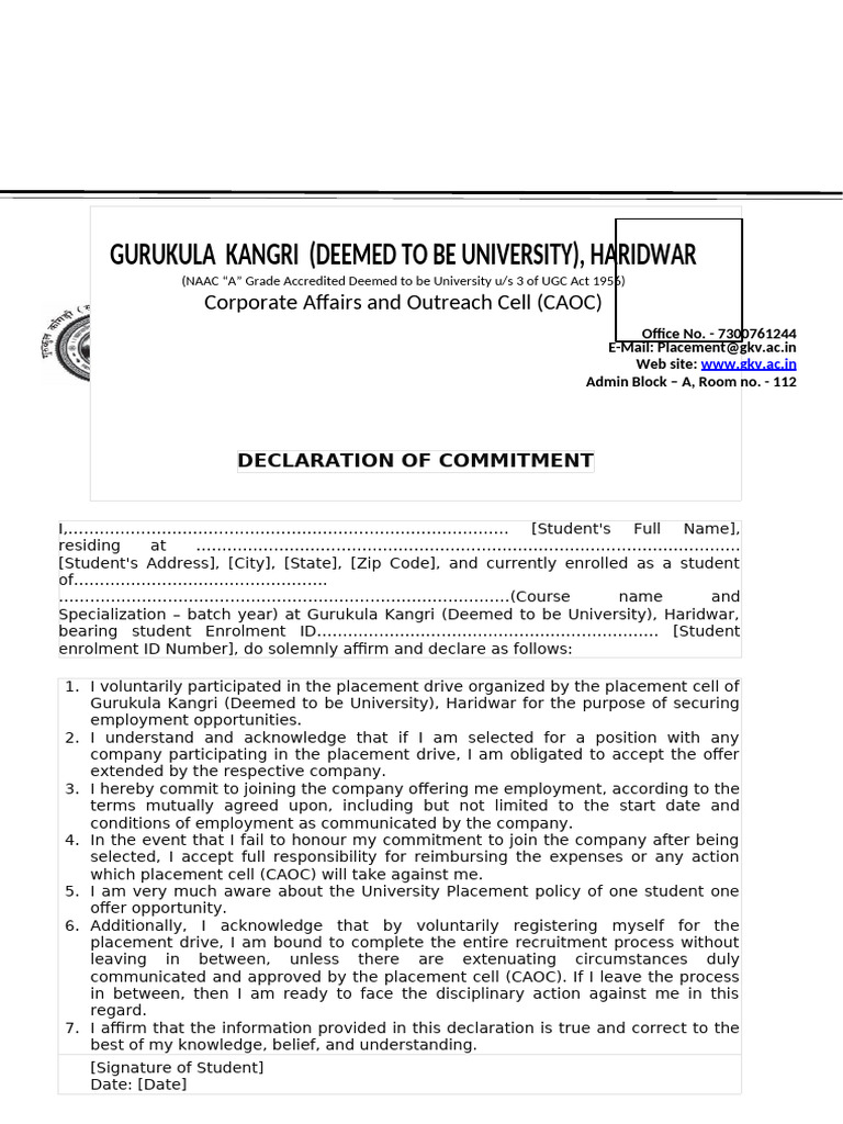 Declaration of Commitment | PDF | Justice | Crime & Violence