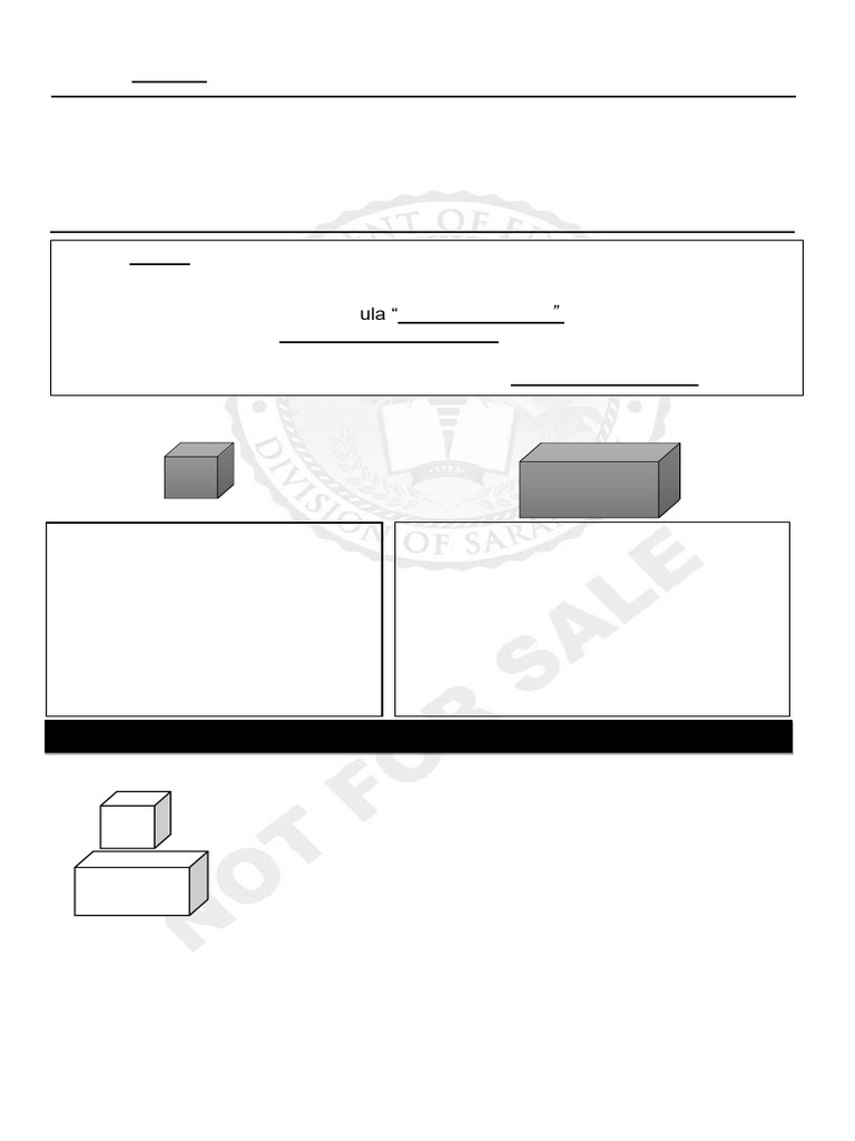 Math 5 Q4 Week 3 Las 1 - Enhanced | PDF | Volume | Area