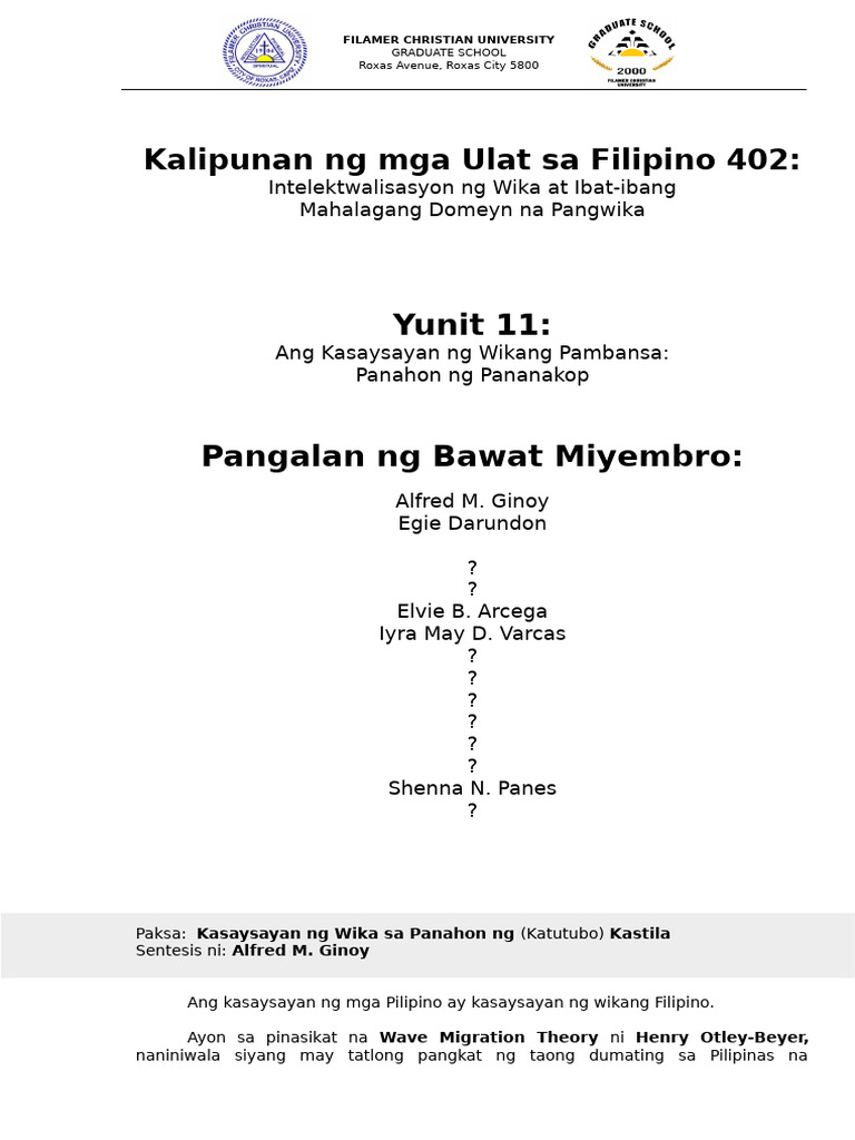 Fil 402 Yunit 2 Sintesis - 024035 | PDF