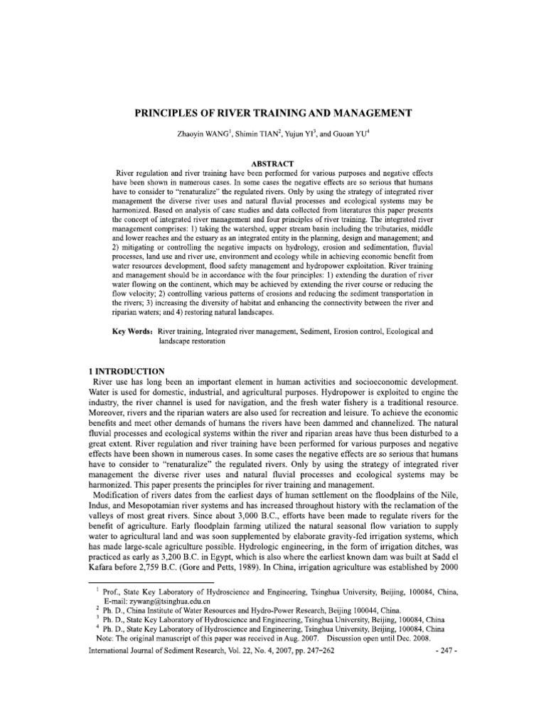 River Training and Management | PDF