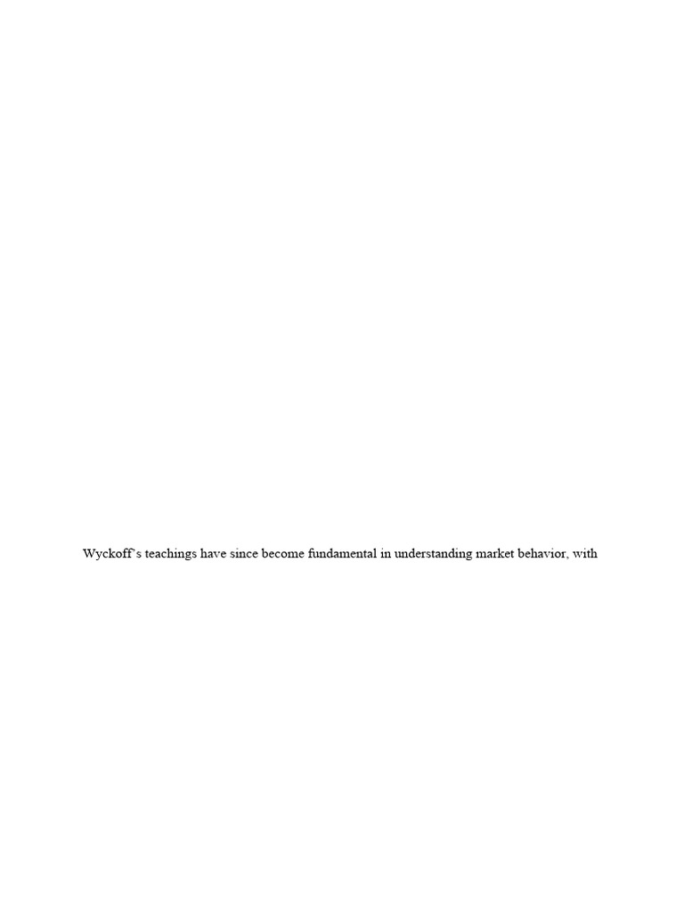 Wyckoff Method - Abstract | PDF | Technical Analysis | Market (Economics)