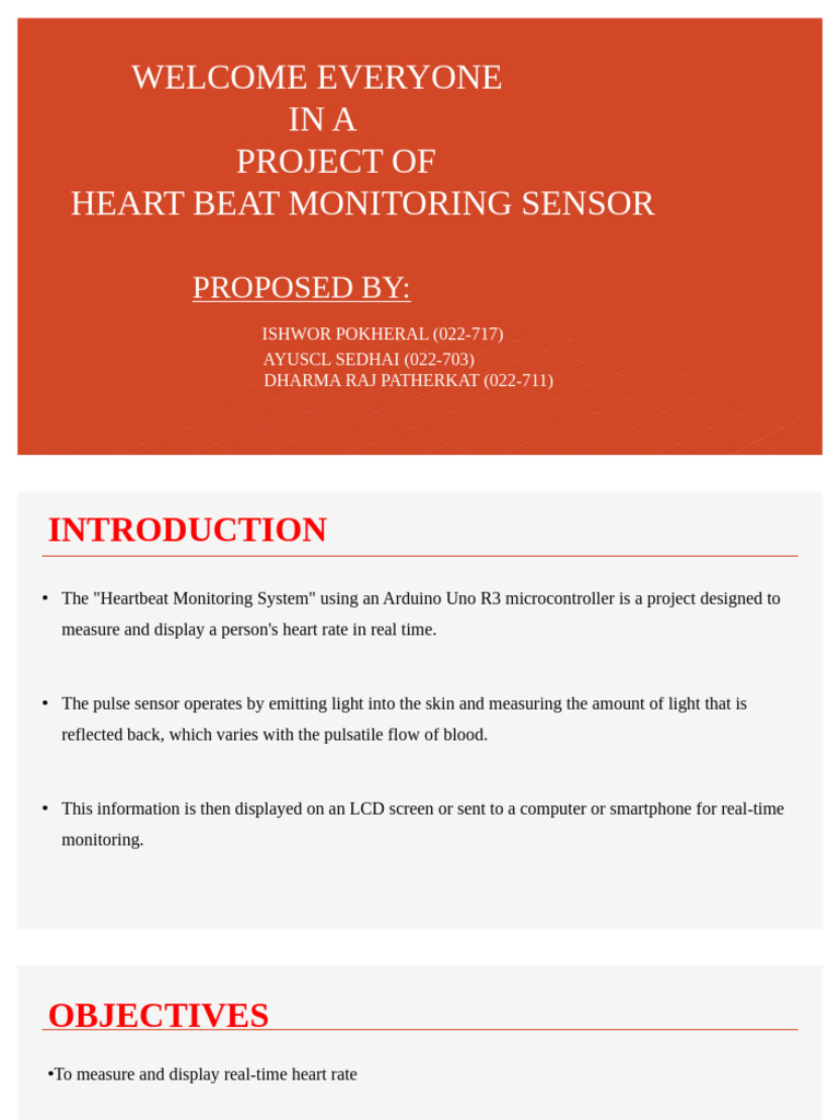 Heartbeat Monitoring System with Arduino | PDF | Computers | Technology ...