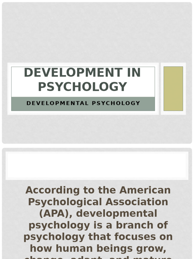 Developmental Psychology | PDF | Psychology | Developmental Psychology