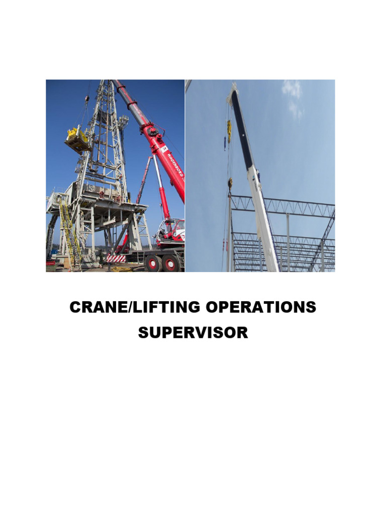 Crane Lifting Supervisor Student Manual Pdf Crane Machine