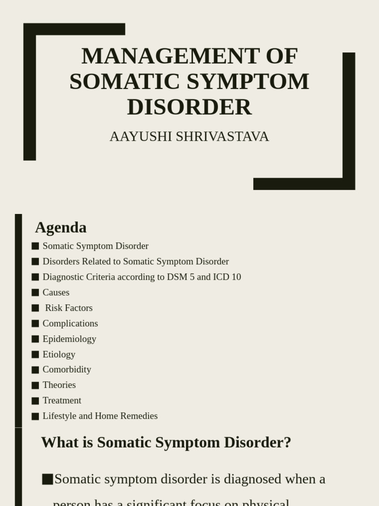Understanding Somatic Symptom Disorder | PDF | Mental Disorder ...