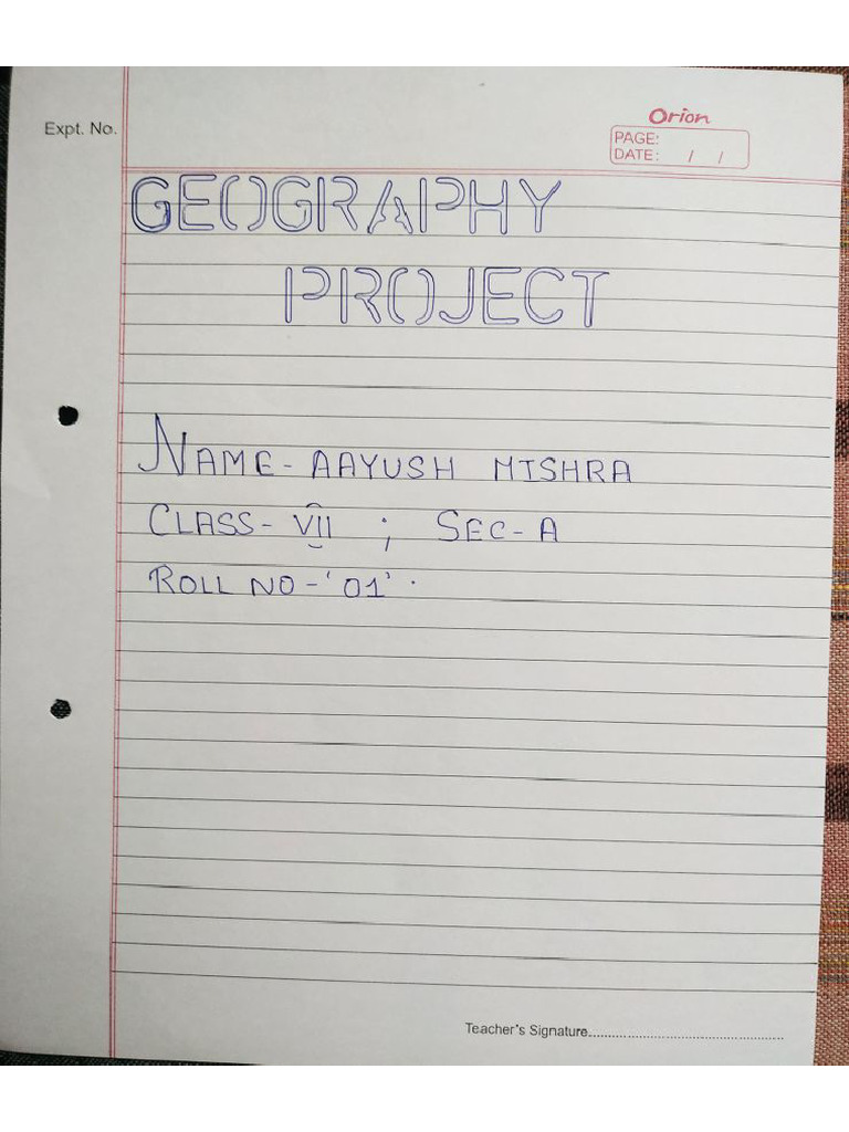 Geography Project | PDF