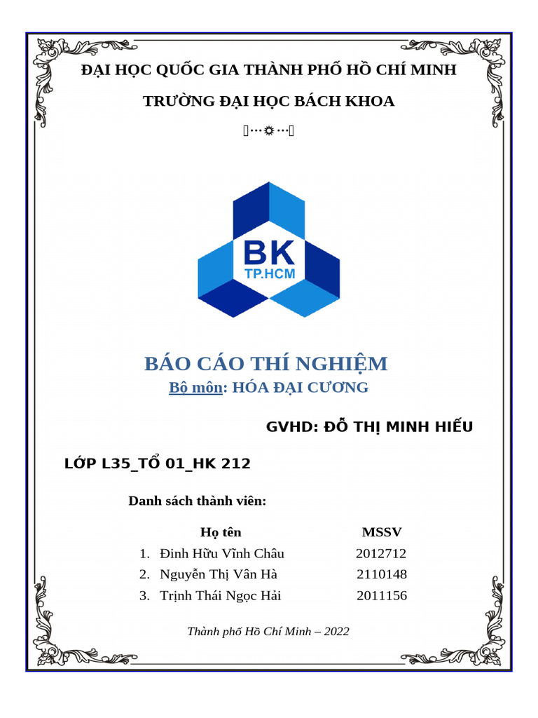 Báo Cáo TN HĐC L P L35 Nhóm 1 HK 212 1 | PDF