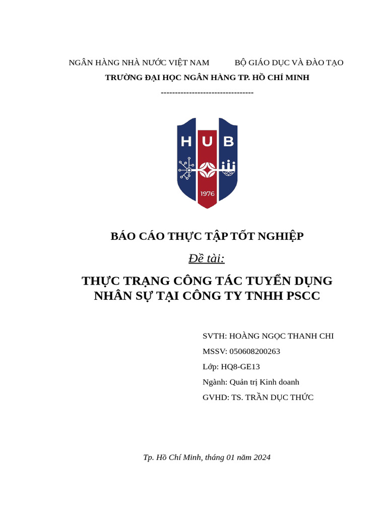 BCTT - HOÀNG NGỌC THANH CHI 2 | PDF